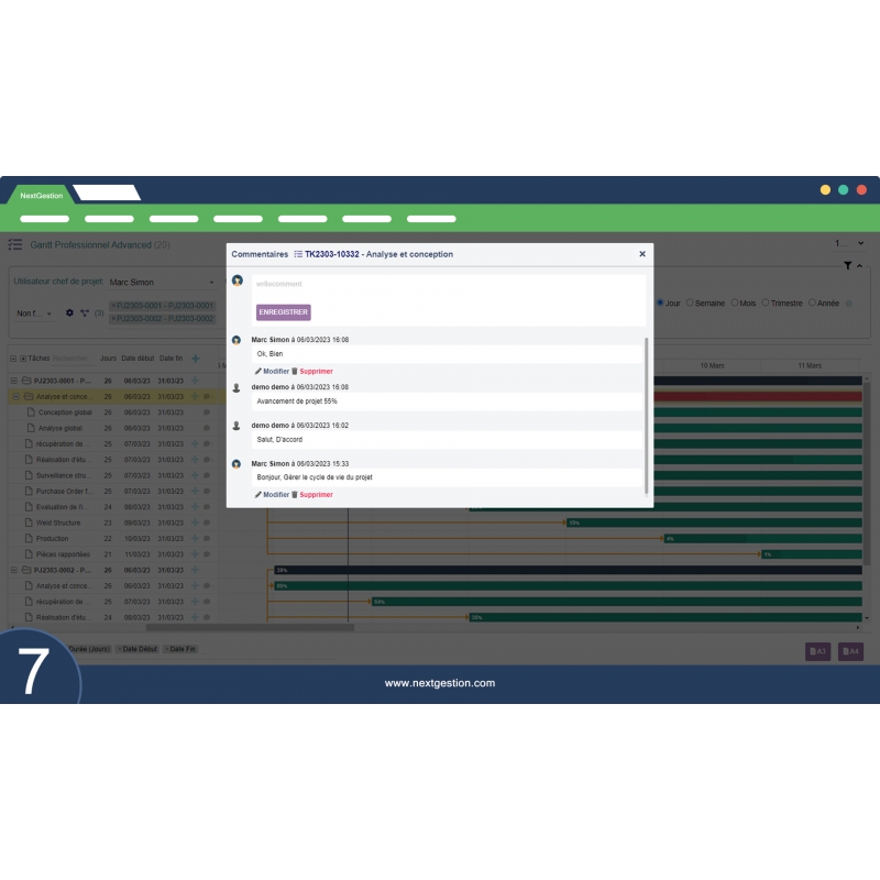 Avanzado Profesional Gantt Dolibarr