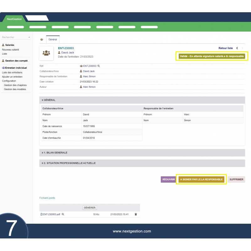 Entrevista individual de sus empleados