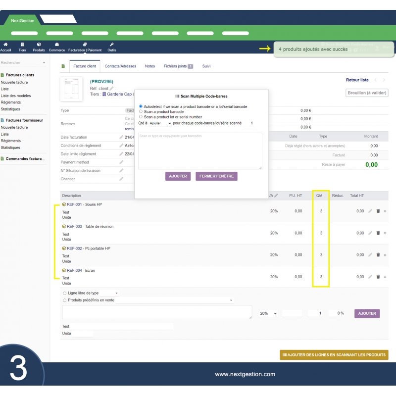 Multiple barcode scan