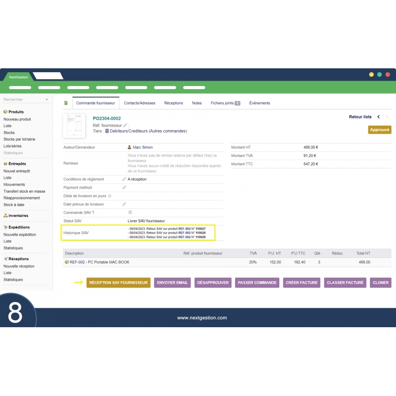 Module SAV Commandes