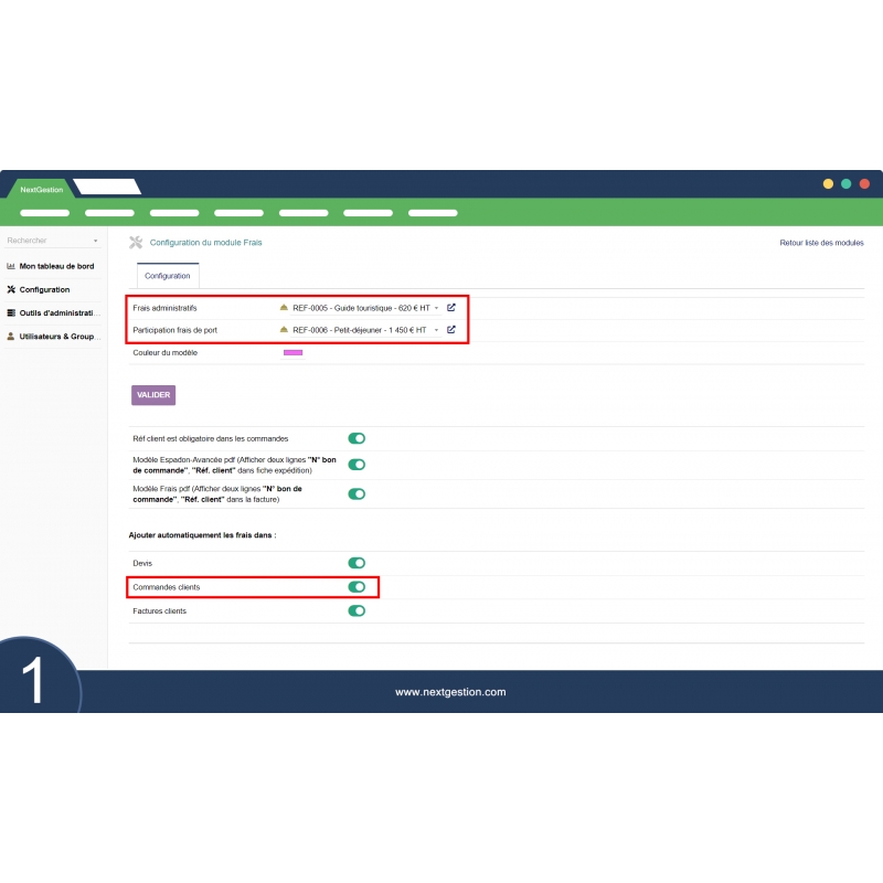 Module "Frais" pour Dolibarr