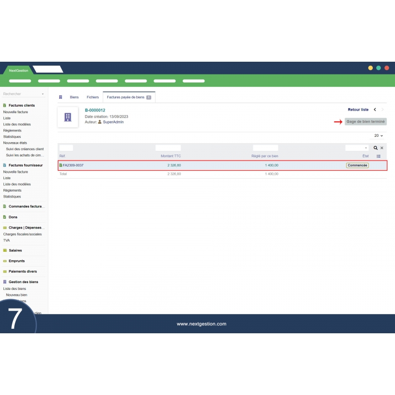 Module "Gestion des Biens" pour Dolibarr