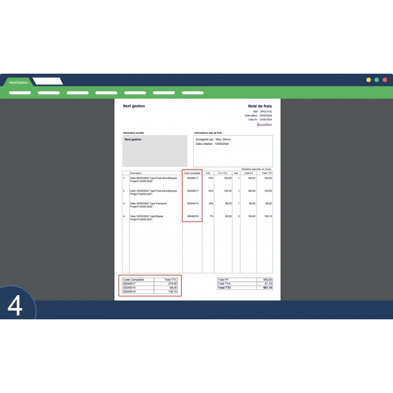 Accounting Expense Code Module