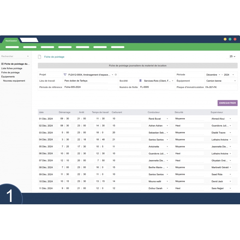 Equipment Time Tracking