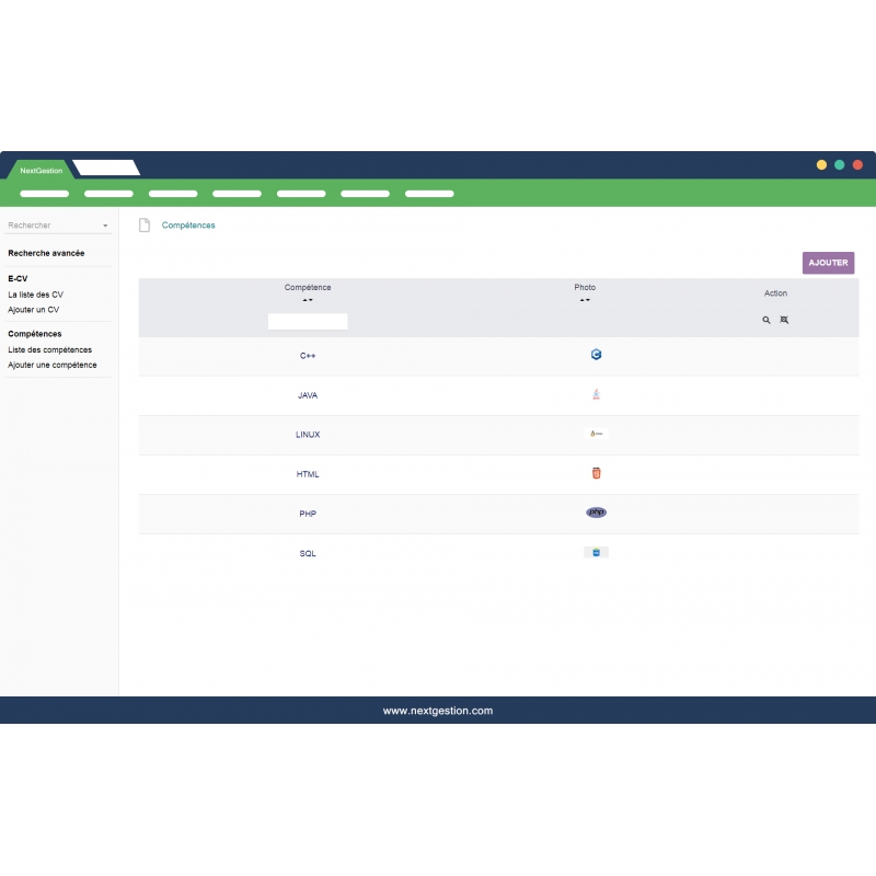 Professional CV management Dolibarr