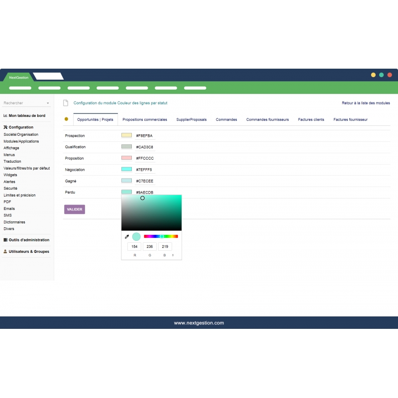 Line colors by status / state Invoice, orders