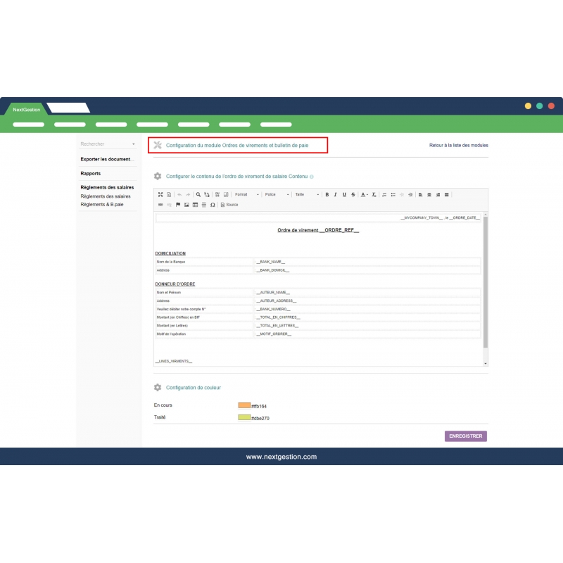 Transfer orders - Advanced